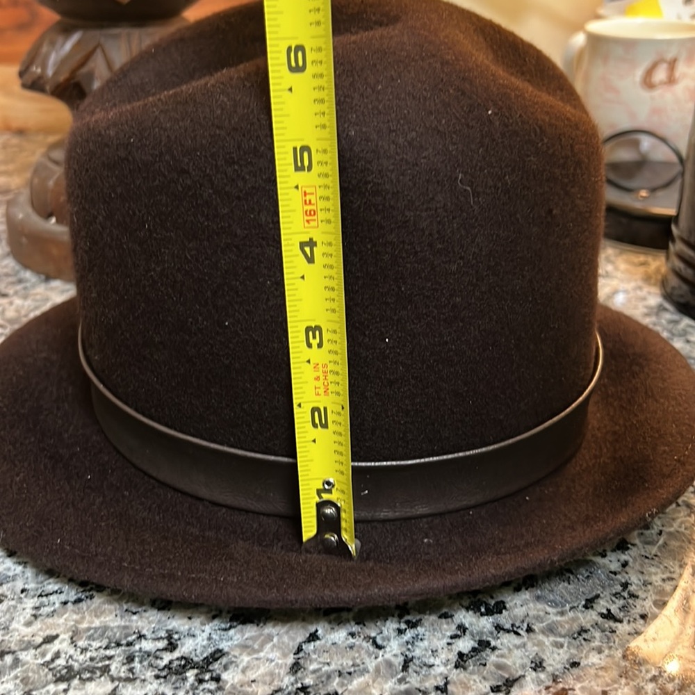 Vintage Brown Wool Glenover Henry Pollak Fedora Gem